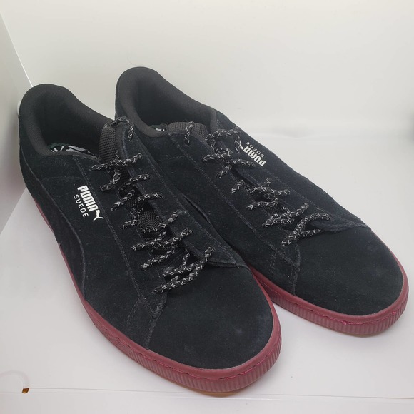 Puma | Shoes | Puma Black Suede Lace Up Sneakers 1 | Poshmark
